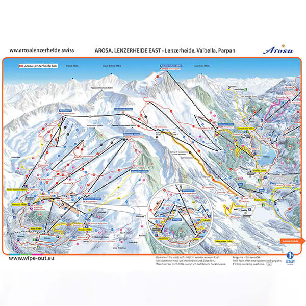Arosa Lenzerheide - Microfibre Ski Piste Map by WIPEOUT